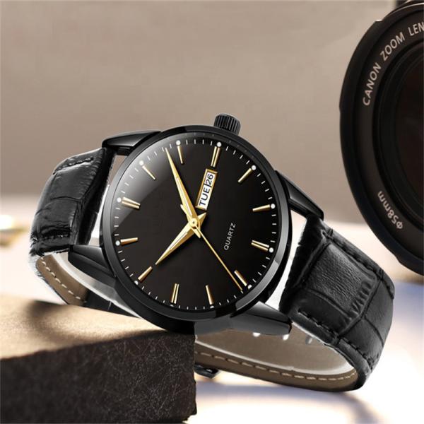 Quality Dual Calendar Temperament Business Double Calendar Watch Men Couple Quartz Watch for sale