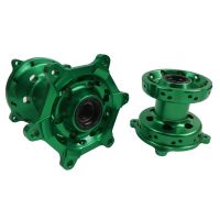 Quality Replace/Repair Motorcycle CNC Green Front Rear Wheel Hubs Set For KX250 06-08 19 for sale