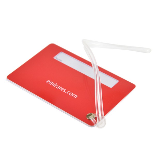 Quality Laminated PVC Luggage Tag Die Cut Airport Luggage Tags 4 Color Offset Printing for sale
