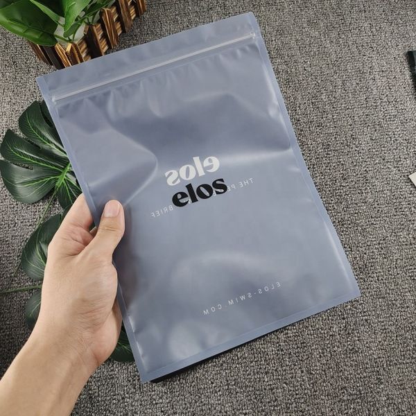 Quality Custom Frosted Texture PVC Plastic Zipper Bag for T-Shirt Shoes Clothing Packaging for sale