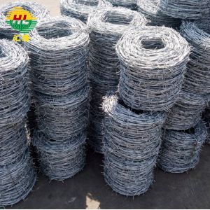 Quality 350mm Coil Diameter Galvanized Barbed Wire Corrosion Resistance for sale