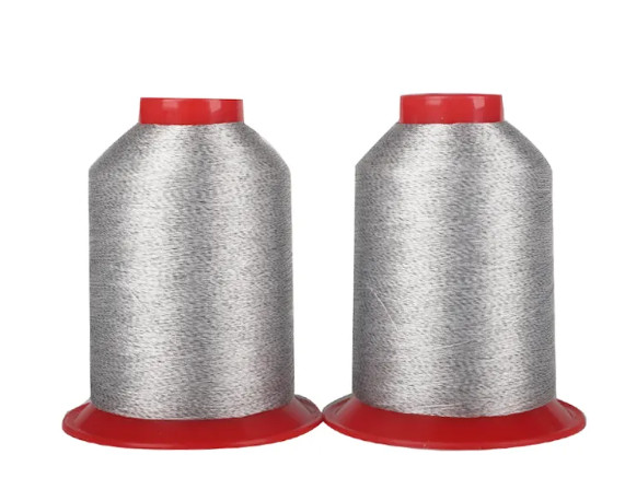 Quality 100D/3 Carbon Fiber Anti Static Thread Conductive Yarn Twisted Sewing for sale