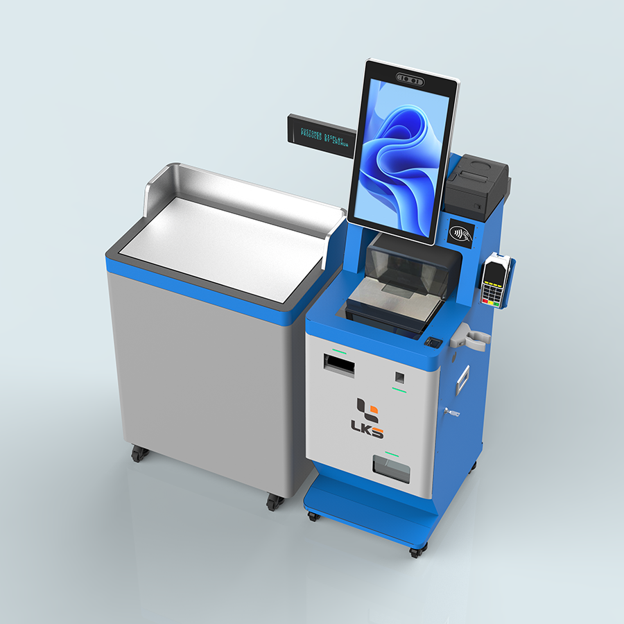 Quality Full Touch Screen Kiosk Supermarket Self Service Checkout Payment Machine for sale