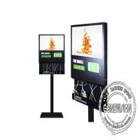 Quality 21.5inch android wifi black color charging advertising kiosk with charging mobile phone wire for airport for sale
