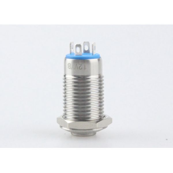 Quality 12mm LED Metal Push Button Switch 12V 36V , Illuminated Momentary Push Button for sale
