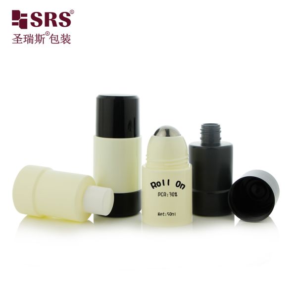 Quality RPPE 50ML Injection Color Customization Replaceable Roll On Deodorant Gel Bottle for sale