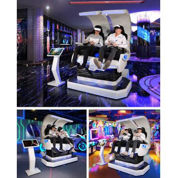 Quality Godzilla 9D Virtual Reality Ride Double Motion Egg Chair 360 VR Simulator for sale