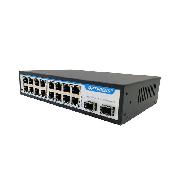 Quality FTTH Ethernet Network Switch 480 Gbps Switching Capacity 16 Ports 2 Slot POE Switch for sale