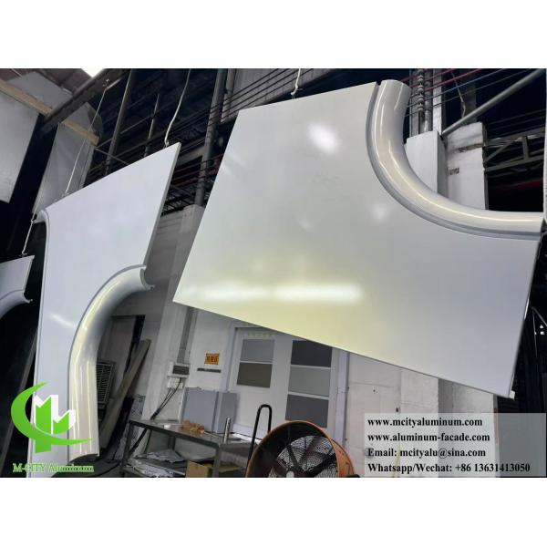 Quality Hyperbolic Metal Facades Double Curved Panels Solid Aluminum for sale