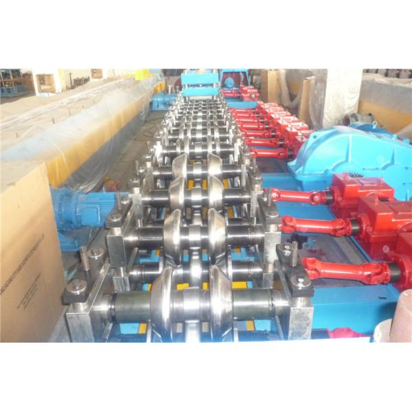 Quality Gear Box Driven GuardRail Roll Forming Machine , Metal Deck Roll Forming Machine for sale