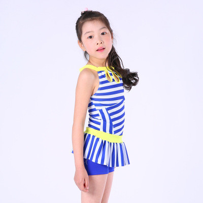 Quality 2019 Popular Stripe Split Skirt Swimming Suit for sale