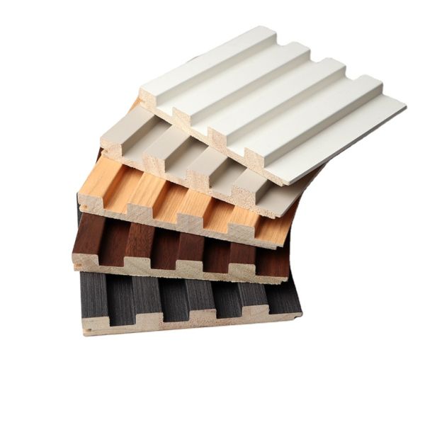 Quality 3D Insulated Slat Wood WPC Wall Panel Brushed Surface for Indoor Interior Decoration for sale