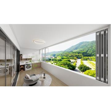 Aluminium Folding Glass Windows Insect Proof Anodized Aluminum Windows