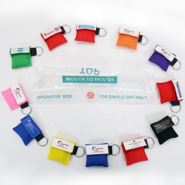 Quality Competitive promotion products key chain emergency disposable CPR face shields for sale