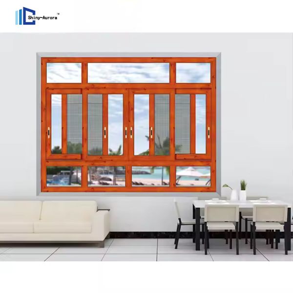 Quality Double-Layer Tempered Glass Window Safety and Energy Saving Aluminum for sale