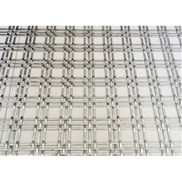 Quality 1''x1'' Decorative Architectural Woven Wire Mesh Triple Flat Anti Impact for sale