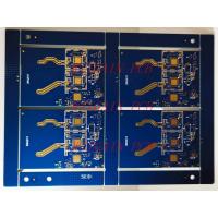 Quality 6 Layer Half Hole PCB FR4 Material 2.0MM Board Thickness Blue Solder Mask for sale