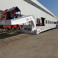 Quality 3 Axle 80t Customize Mechanical Suspension Detachable Gooseneck Lowbed Trailer for sale