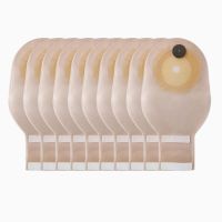 Quality Medical One piece Ostomy Bag Stoma Pouch Beige Color Drainable 65mm Cut One for sale