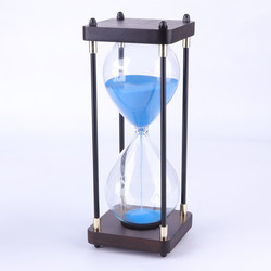 Quality Creative Glass Hourglass Traditional Rectangle Coloured Sand Timers Free Sample for sale
