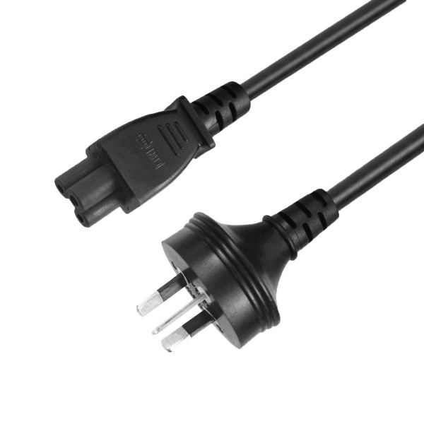 Quality SAA Certified AU Plug to IEC C5 Power Cord 1.8m Black for sale
