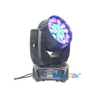 Quality 19*12W RGBW Moving Head Led Stage Lights , LED Wash Moving Head Zoom 8 - 50 Degree for sale