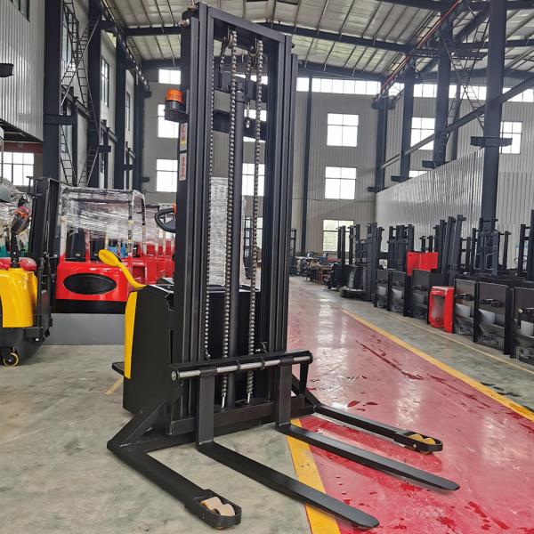 Quality Rider Straddle 1500kg 3310lb Double Deck Electric Pallet Stacker for sale