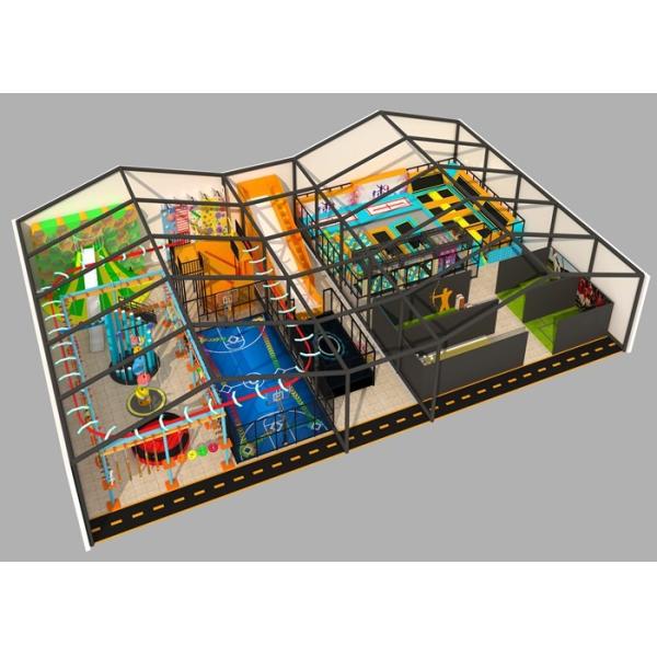 Quality Jump And Bounce Trampoline Park Play Ground Spider Wall Climbing Wall for sale
