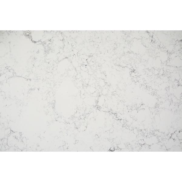 Quality White Carrara Artificial Quartz Stone Kitchen Countertop with Antifouling for sale