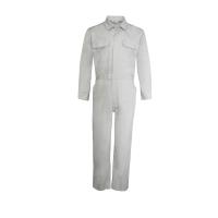 Quality 280GSM Twill 3/1 Flame Retardant Coverall Multi Pockets Light Gray for sale