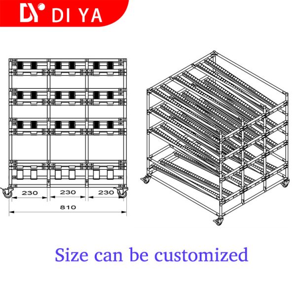Quality Modular system Industrial Lean Pipe Racking System Shelf for sale
