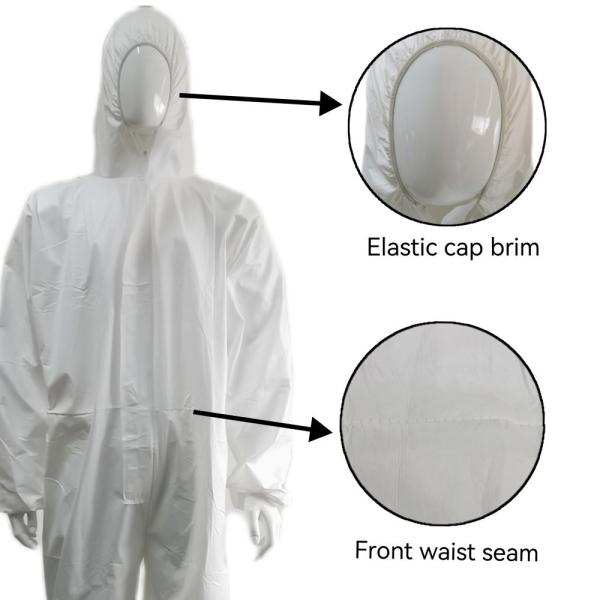 Quality Durable Waterproof Protective Microporous Hooded Coveralls Model NO. VASTPROTECT for sale
