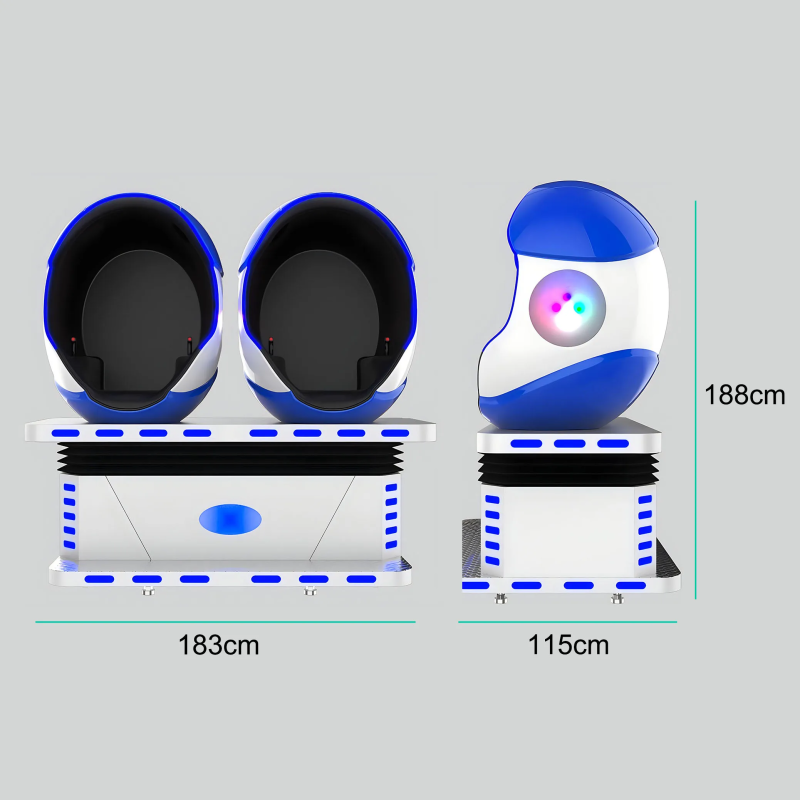 Quality Double Seat 9d Vr Egg Chair Electric With Motion Platform 19"/21"/ 42" Touch for sale