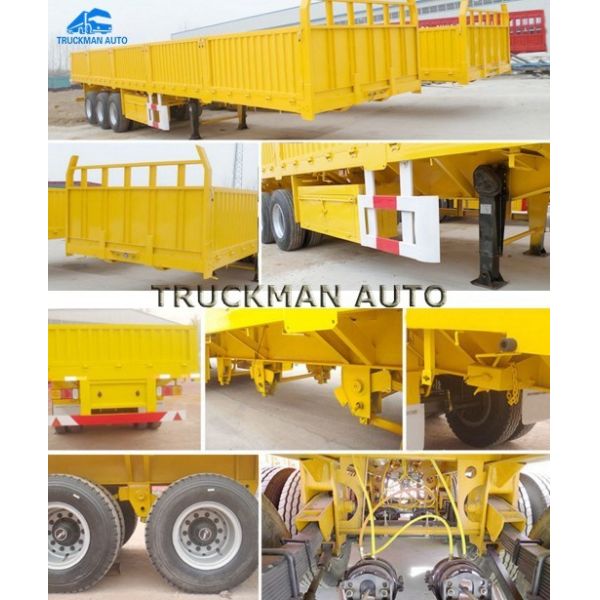 Quality Steel Iron Side Wall Semi Trailer Loading Capacity 60 Tons 3 Axles 60 Tons With for sale