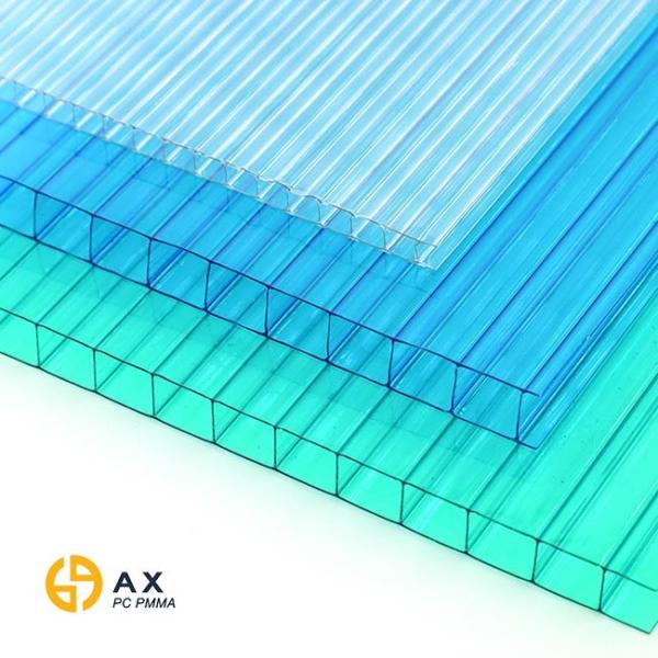 Quality Lake Blue 4mm Polycarbonate Hollow Sheet for sale