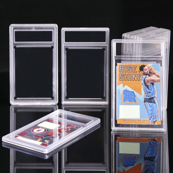 Quality Custom Print Logo Ultrasonic 35PT Graded Sports Card Slab Trading Card Holder Hard Plastic Case for PSA Slab for sale