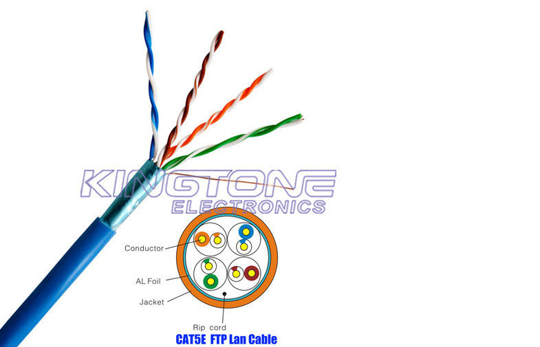 FTP CAT5E Network Cable Solid Bare Copper with PET Foil Standard Lan Cables