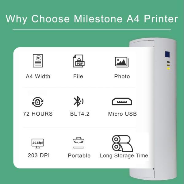Quality USB Mini Thermal Printer for A4 Paper Size Black and White Style Print Command for sale