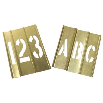 Quality A - Z 46pcs Brass Interlocking Number Stencils Marine Use for sale