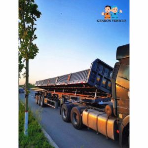 Quality Sidewall Double Tires CCC Demolition 30cbm Side Dump Trailers for sale