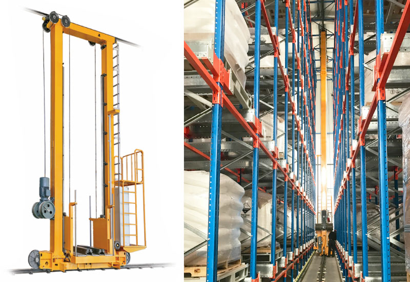 Radio Shuttle Racking Cart And Stacker Crane For Automatic Storage And
