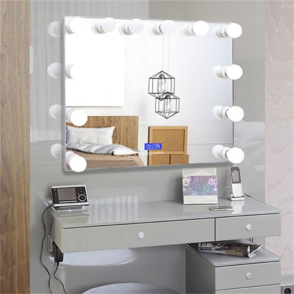 Quality Wall Mounted LED Makeup Mirror Polished Touch Screen Make Up Mirror 5000K 6000K for sale