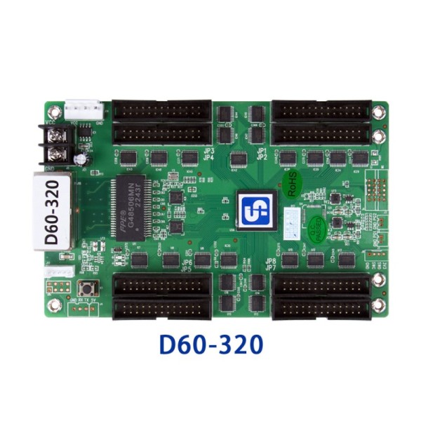 Quality Sysolution receiving card D60-320, 8HUB320 ports support P1.538,P1.667 modules for sale