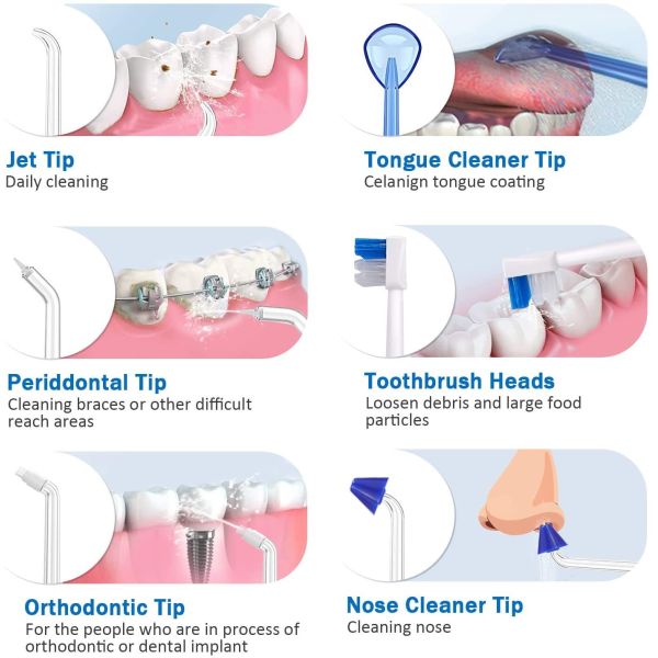 Quality Rechargeable Cordless Water Flosser Hf 9 With 2500mAh Battery for sale