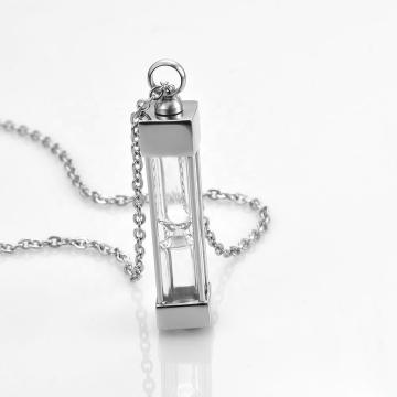 Jewelry Main Material 316L Stainless Steel Timeless Hourglass Glass Cremation