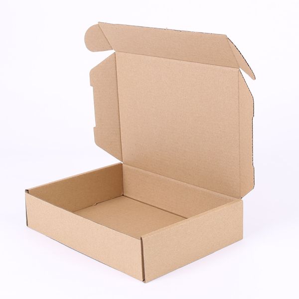 Quality 350g Kraft Corrugated Paper Boxes Transparent Gift Box for sale