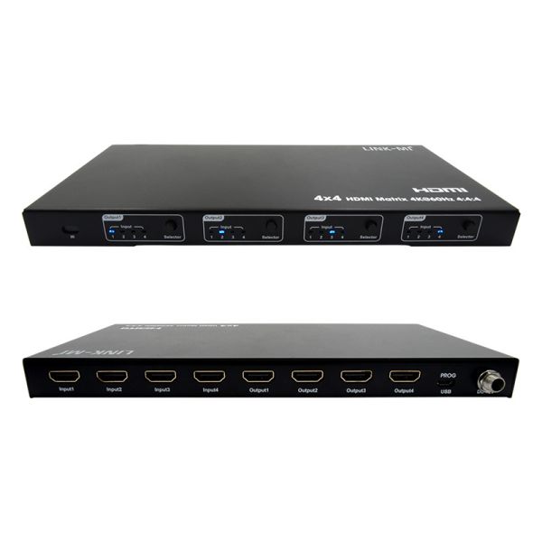 Quality Rs232 4x4 HDMI Matrix Switch Support 4K 60Hz 18Gbps EDID 4 To 4 HDMI Video Switch for sale