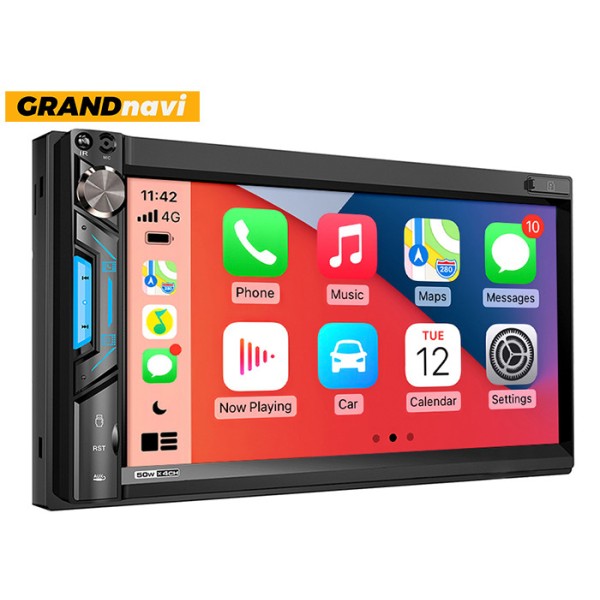 Quality Universal Multimedia Car Player For Toyota 7 Inch MP5 Radio With Carplay Android Auto 7 Color Button Lights for sale