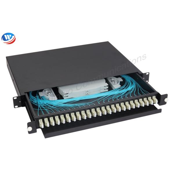 Quality ROHS 1U 24 Port LC Fiber Patch Panel 23 Inch FDB Fiber Distribution Box for sale
