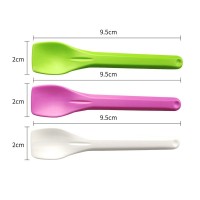 Quality Coloful Mini PLA Biodegradable Compostable Cutlery Spoons Bulk For Dessert 4'' for sale